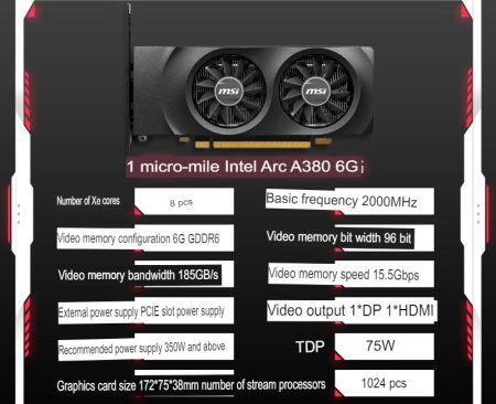 MSI’s First Intel Arc A380 Graphics Card Low-Profile For Pre-Builds Systems